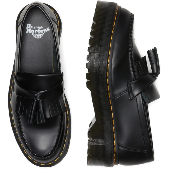 Dr Marten’s black leather Adrain Quad Loafer Men’s size 8/Women’s size9 ...